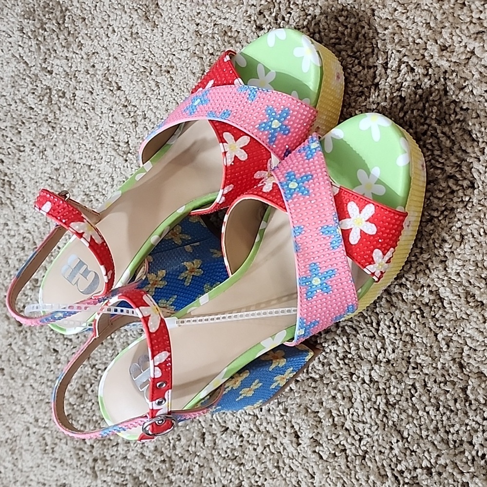 Gianni Bini | Shoes | Gianni Bini Ultimate Floral Rainbow Rhinestone ...